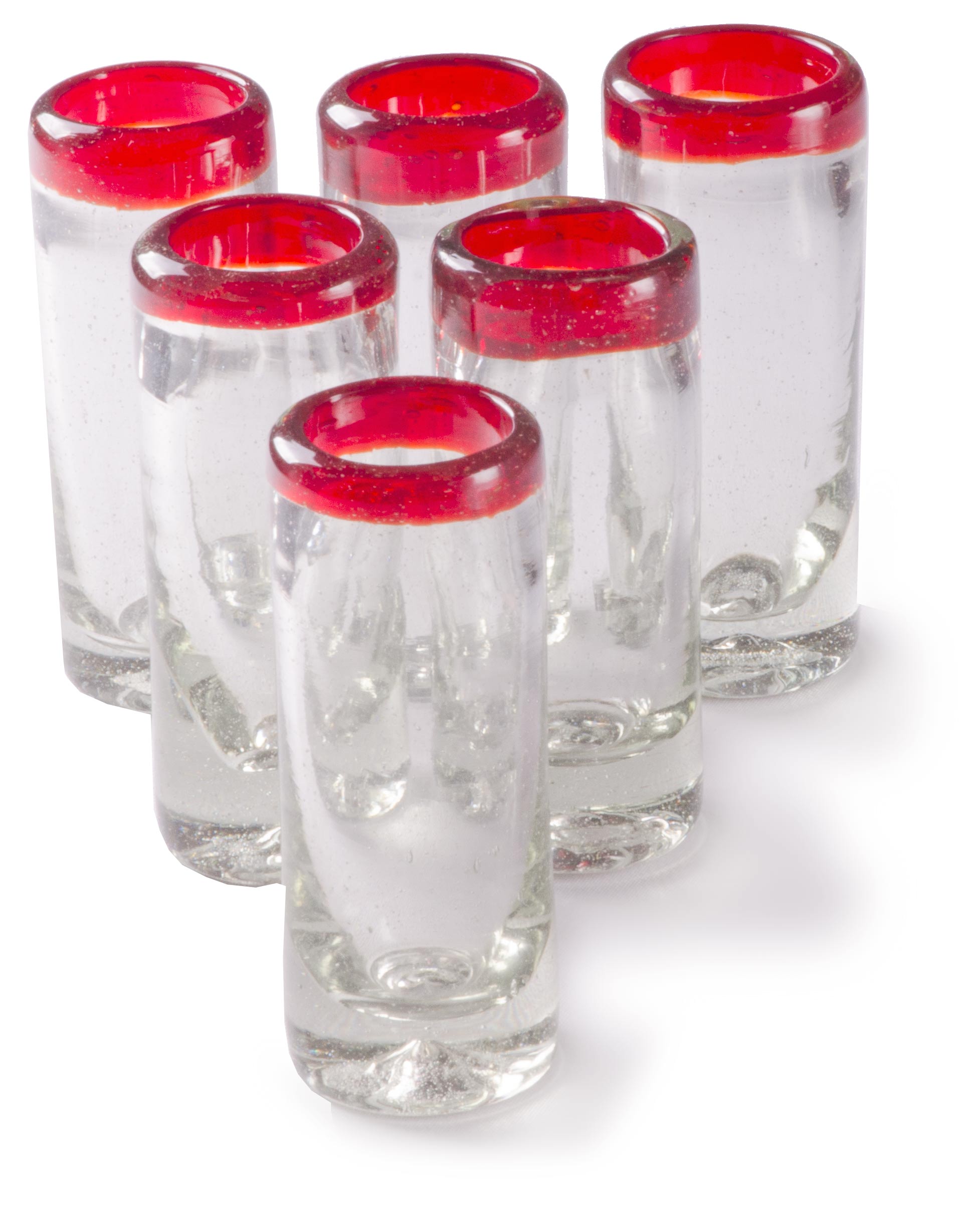 Red Rim Shot Glasses – Orion Trading & Design
